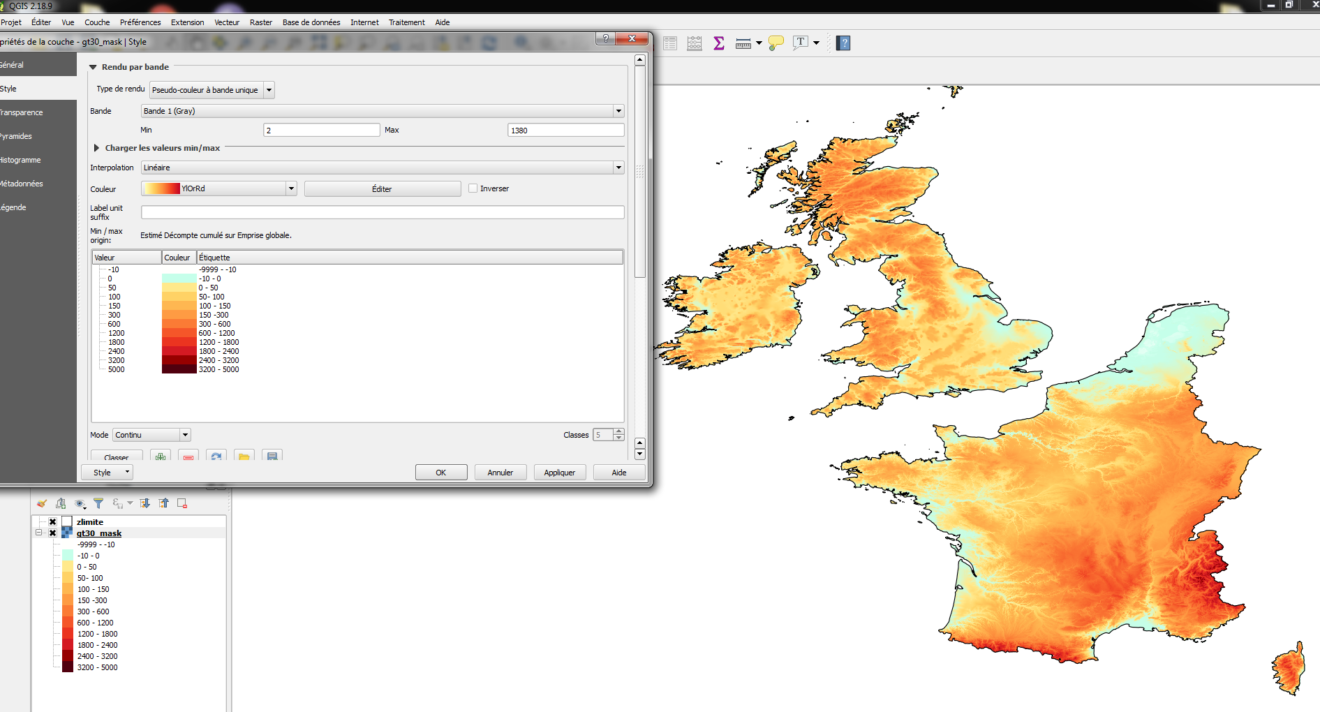 Fusion, redimensionnement et masque de rasters dans QGIS et publication du GeoTiff dans ...