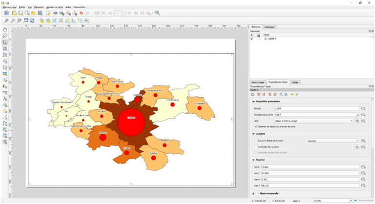 Mise en page QGIS : comment élaborer une carte? - GEOMATICK