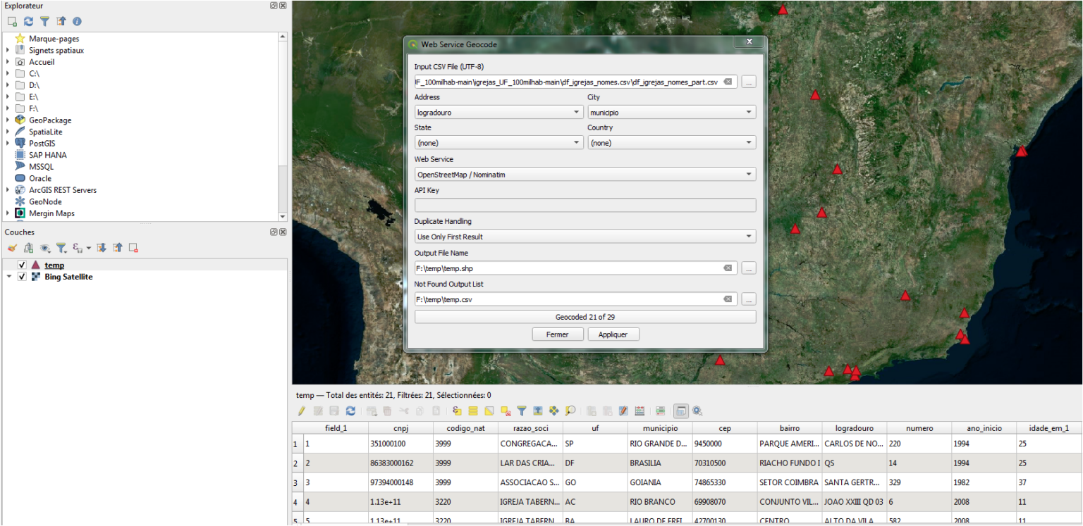 Géocodage d'adresse : QGIS, Ban, Nominatim, Google Maps - GEOMATICK